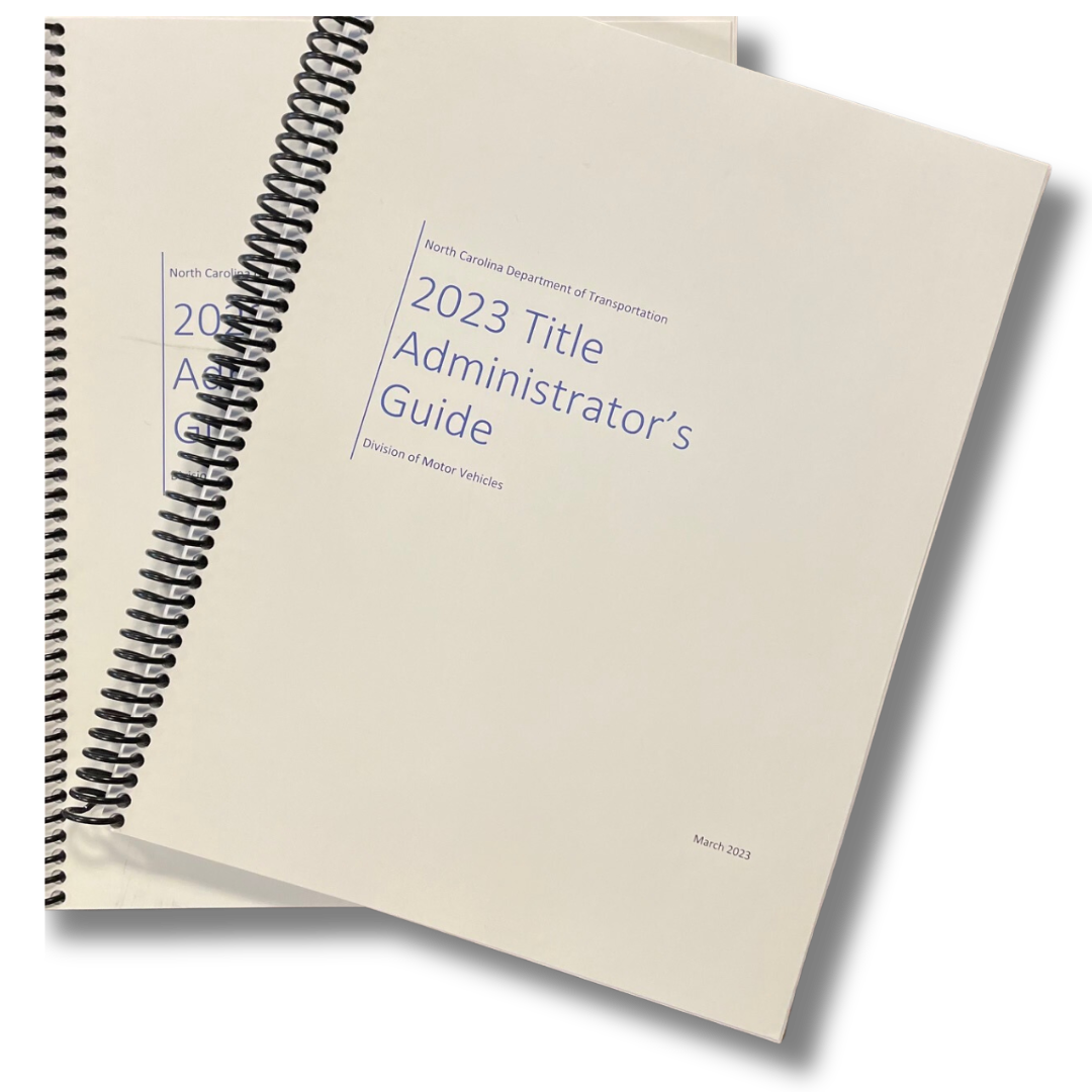 2025 Title Admin Books – NCADA Services